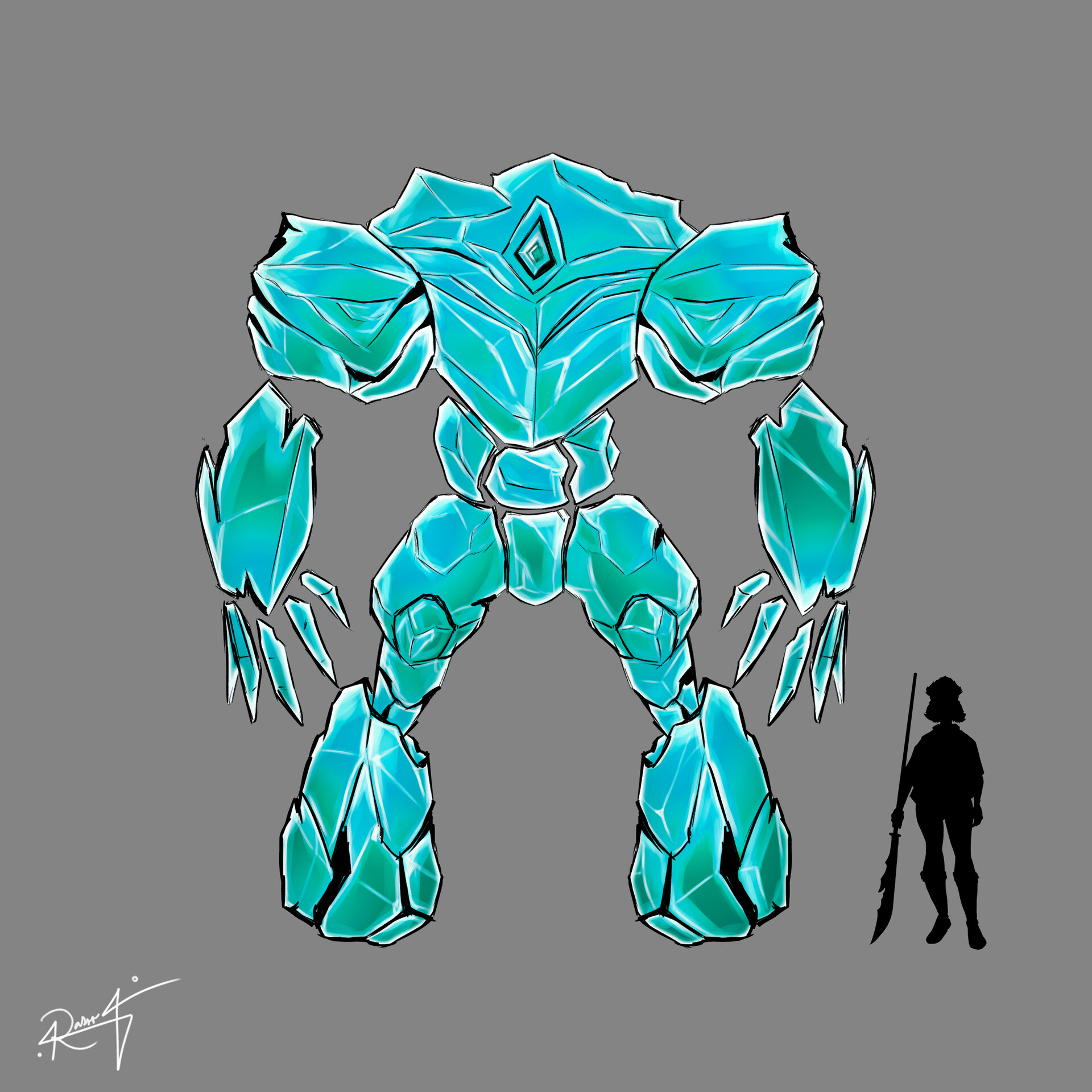 ArtStation - Crystal Golem Concept Art