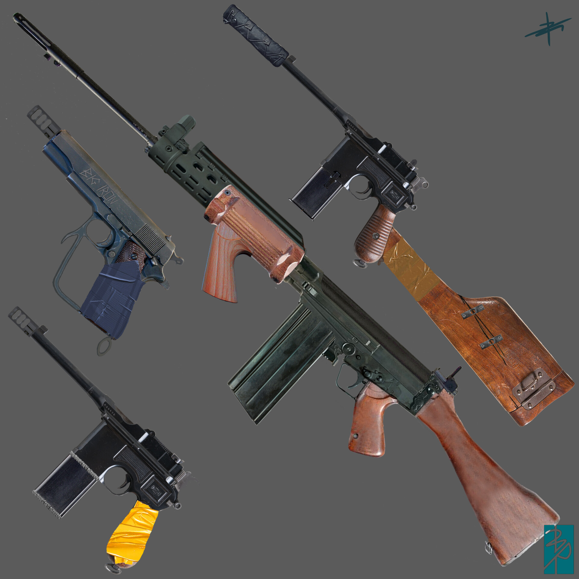 ArtStation - Photobashed Guns