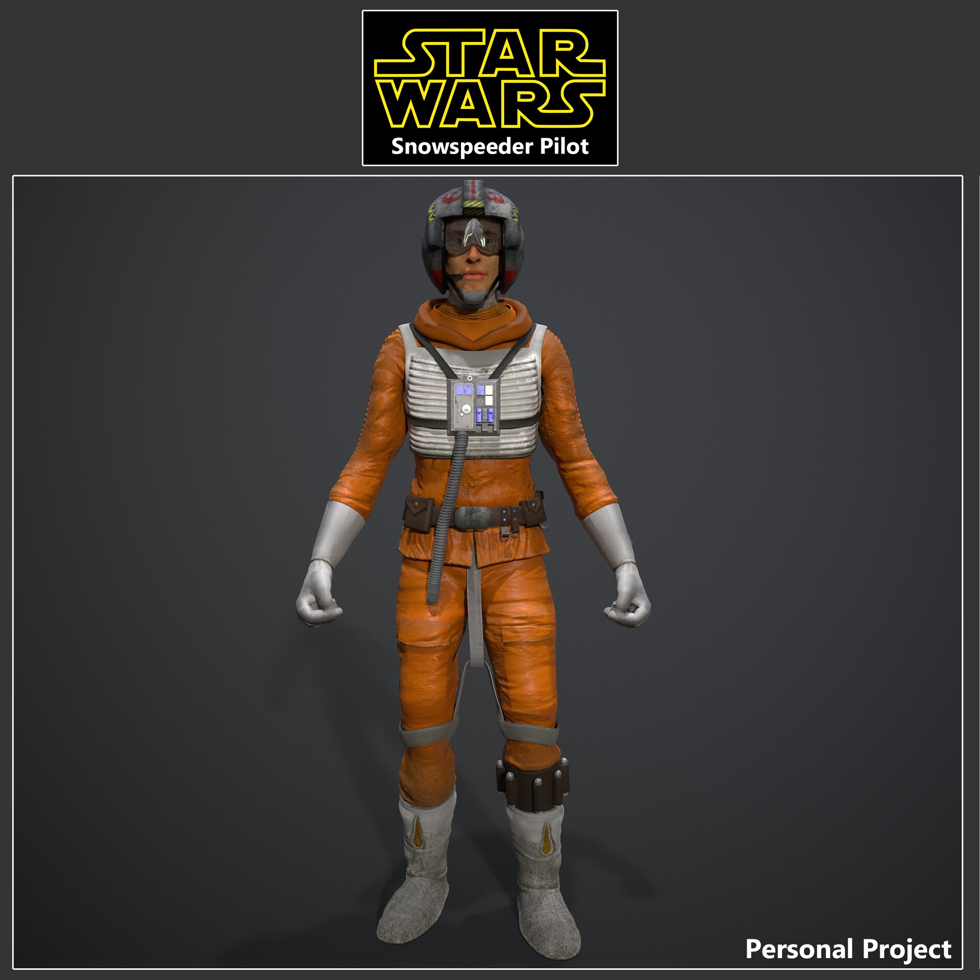 ArtStation - Snowspeeder Pilot. Personal Project.