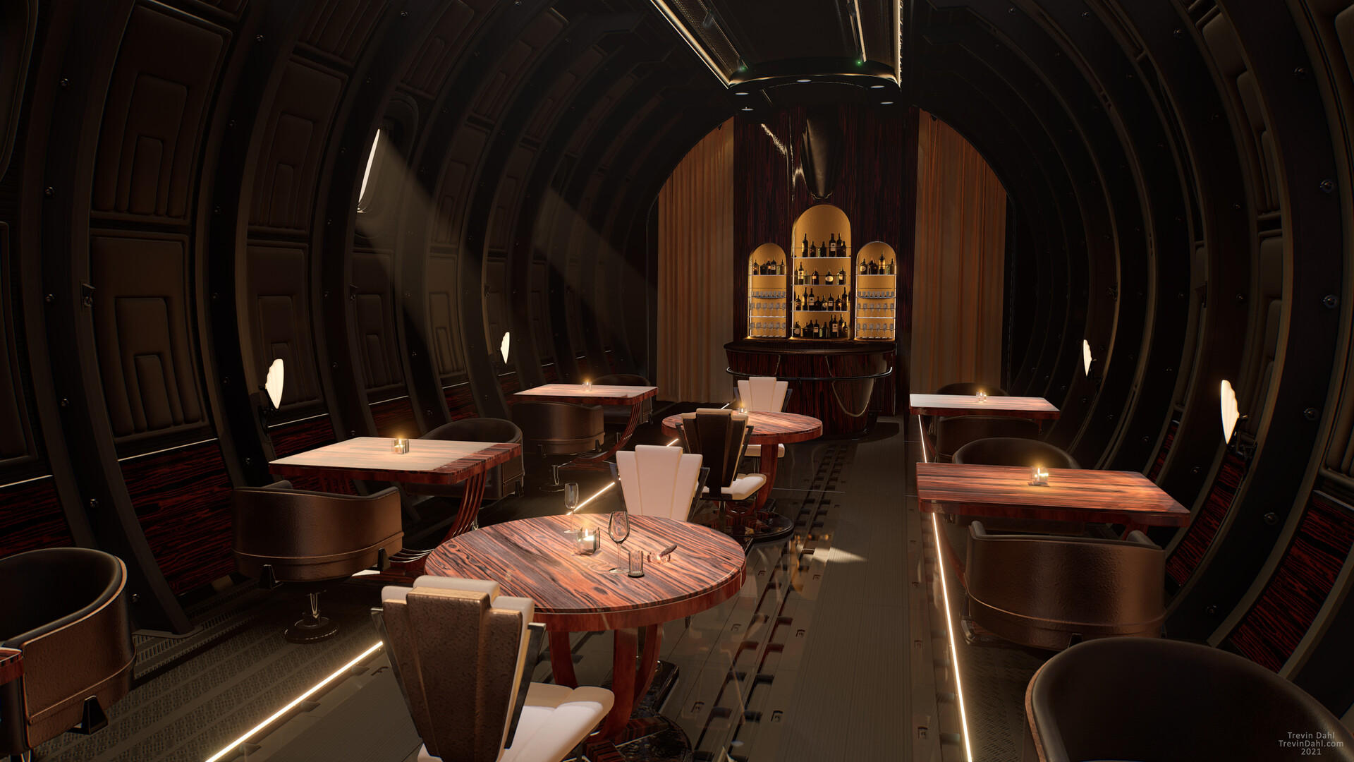 ArtStation - Art Deco Airplane Bar & Restaurant