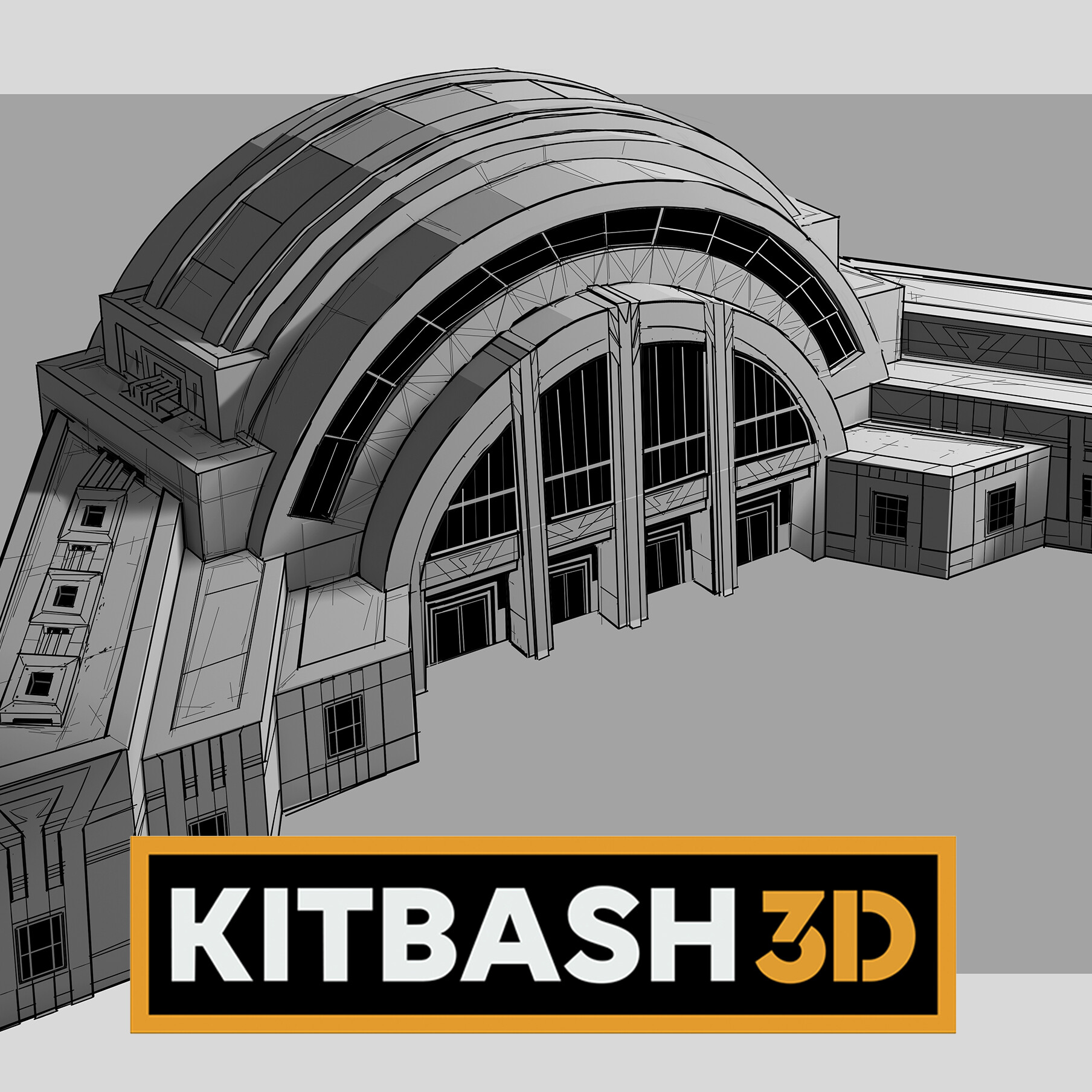 ArtStation - KitBash 3D Goliath- Small Building Concepts