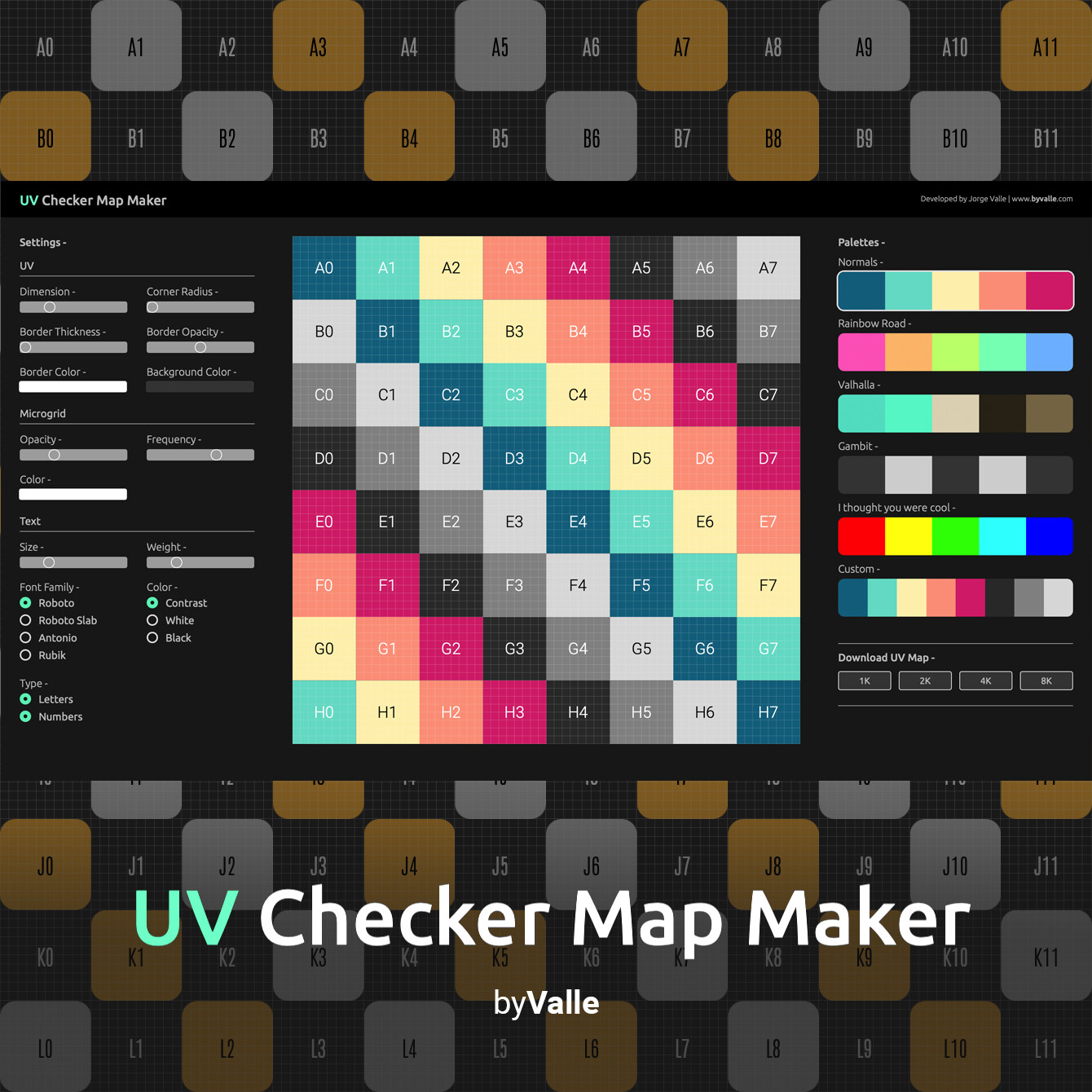 ArtStation - UV Map Checker Maker | byValle