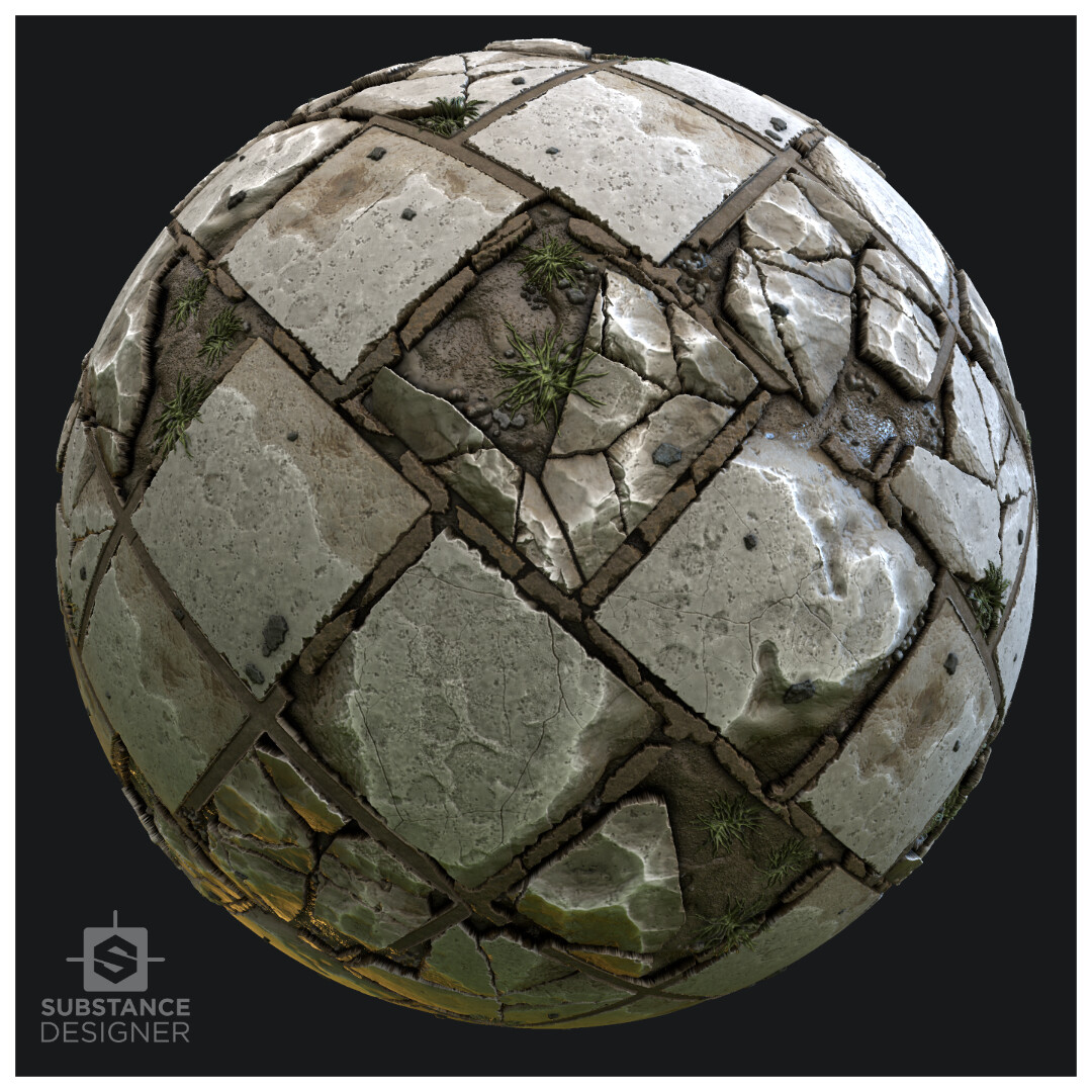 ArtStation - Procedural Damaged Tiles