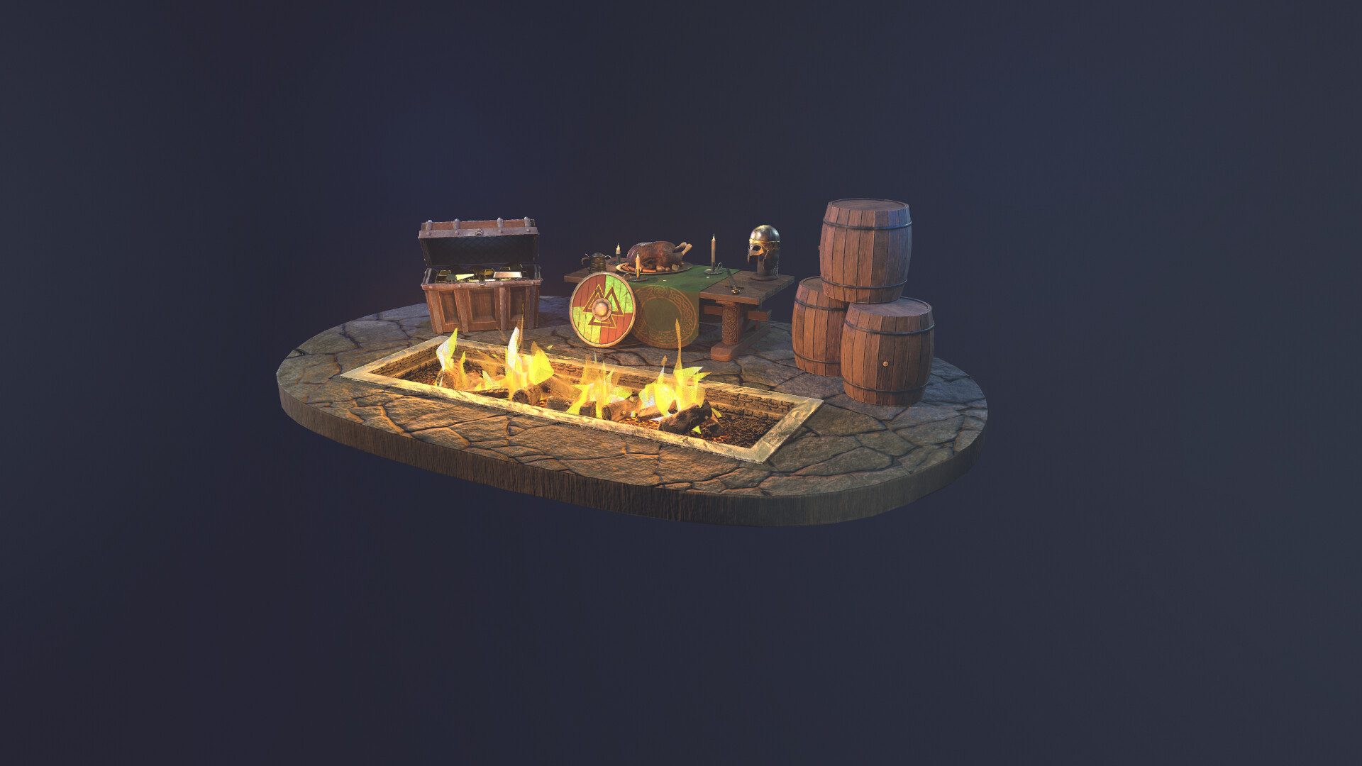 ArtStation - Mead Hall Prop Set