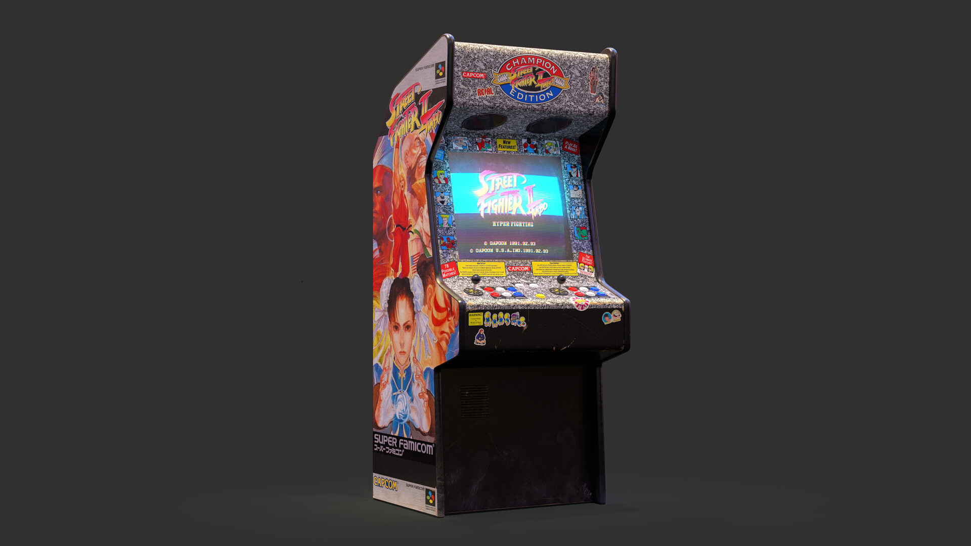 ArtStation - Arcade machine (Street Fighter 2 Turbo)