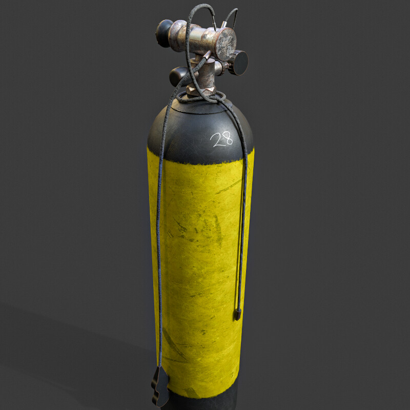 ArtStation - Oxygen Tank 3D Model in 3ds Max Game ready Prop