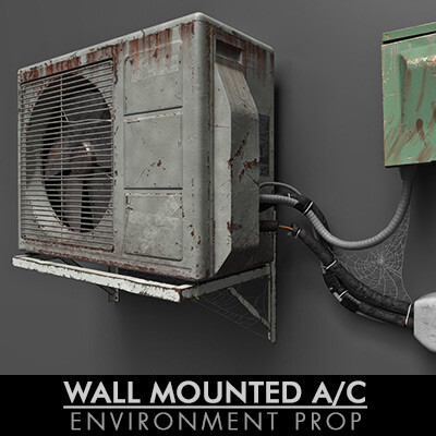 ArtStation - OLD WALL MOUNTED A/C UNIT | ENVIRONMENT PROP