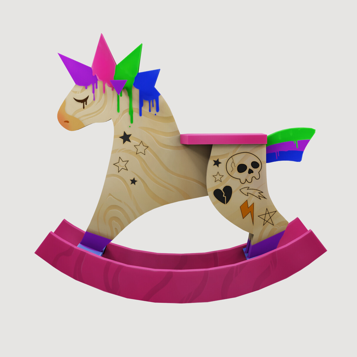 ArtStation - Punk-Rocking-Horse