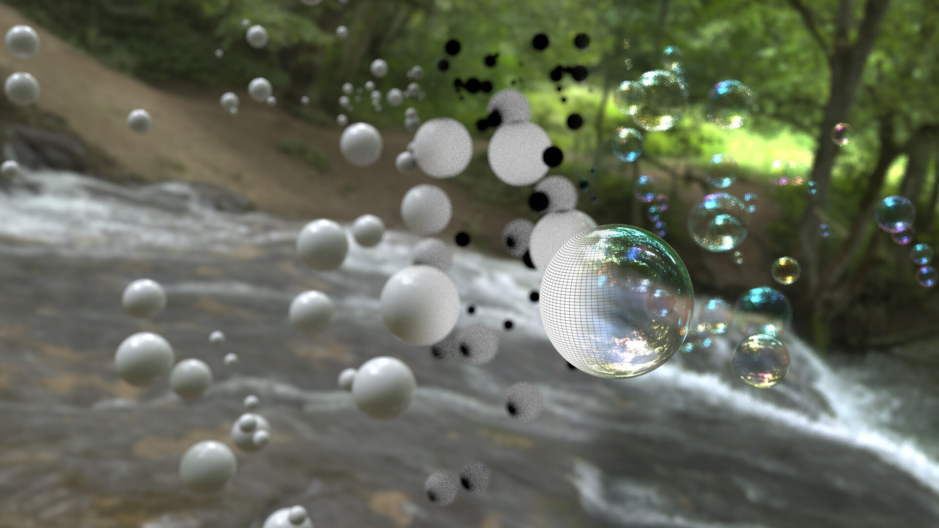 ArtStation - iridescent soap bubble