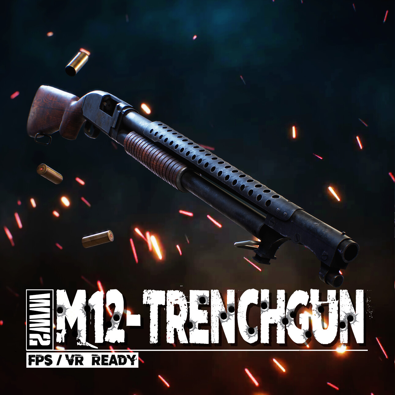ArtStation - M12 - TrenchGun (Real Time Asset)