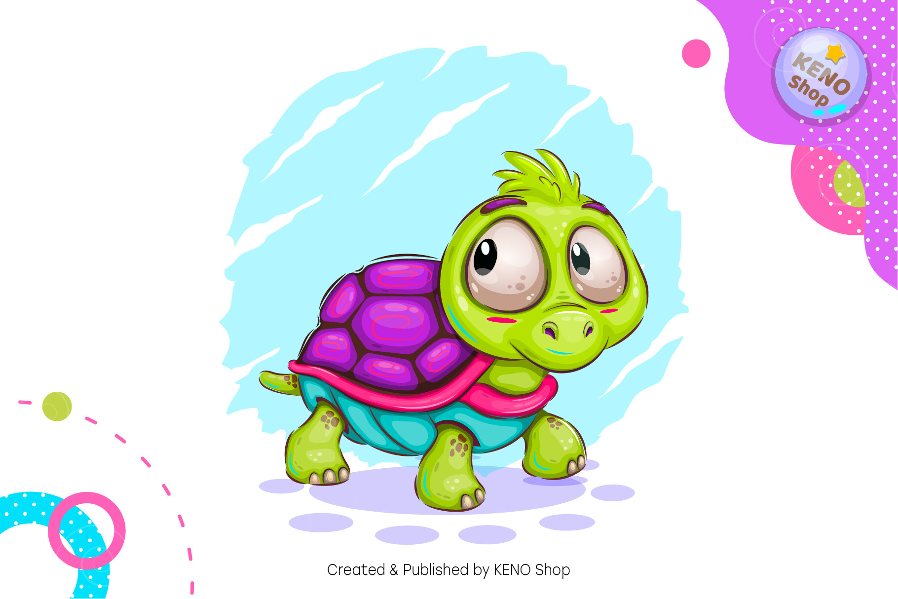 ArtStation - Little cartoon turtle
