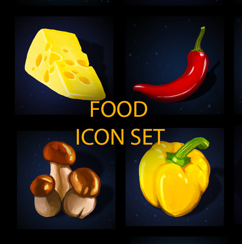 ArtStation - Food icons