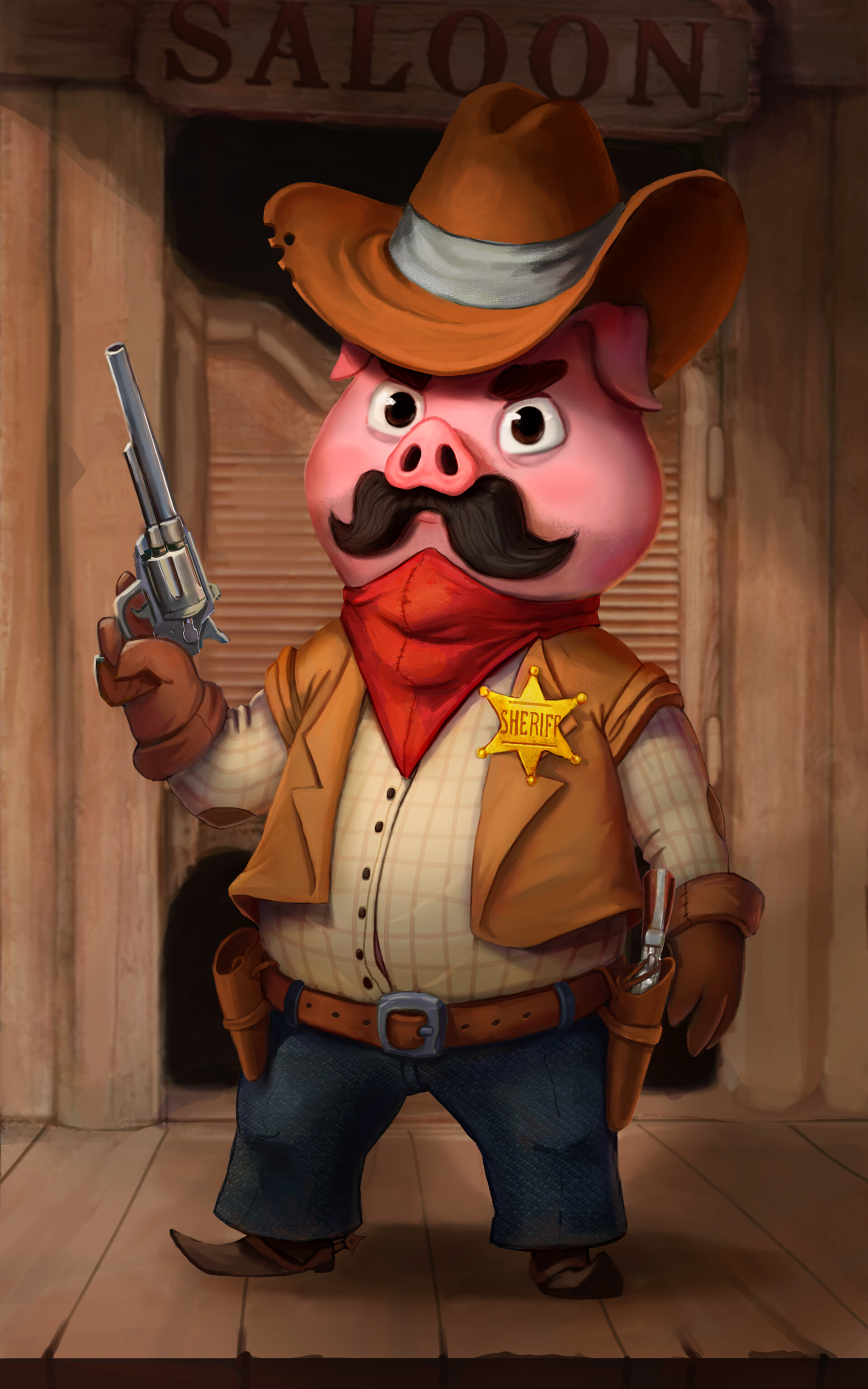 ArtStation - Concept character cowboy