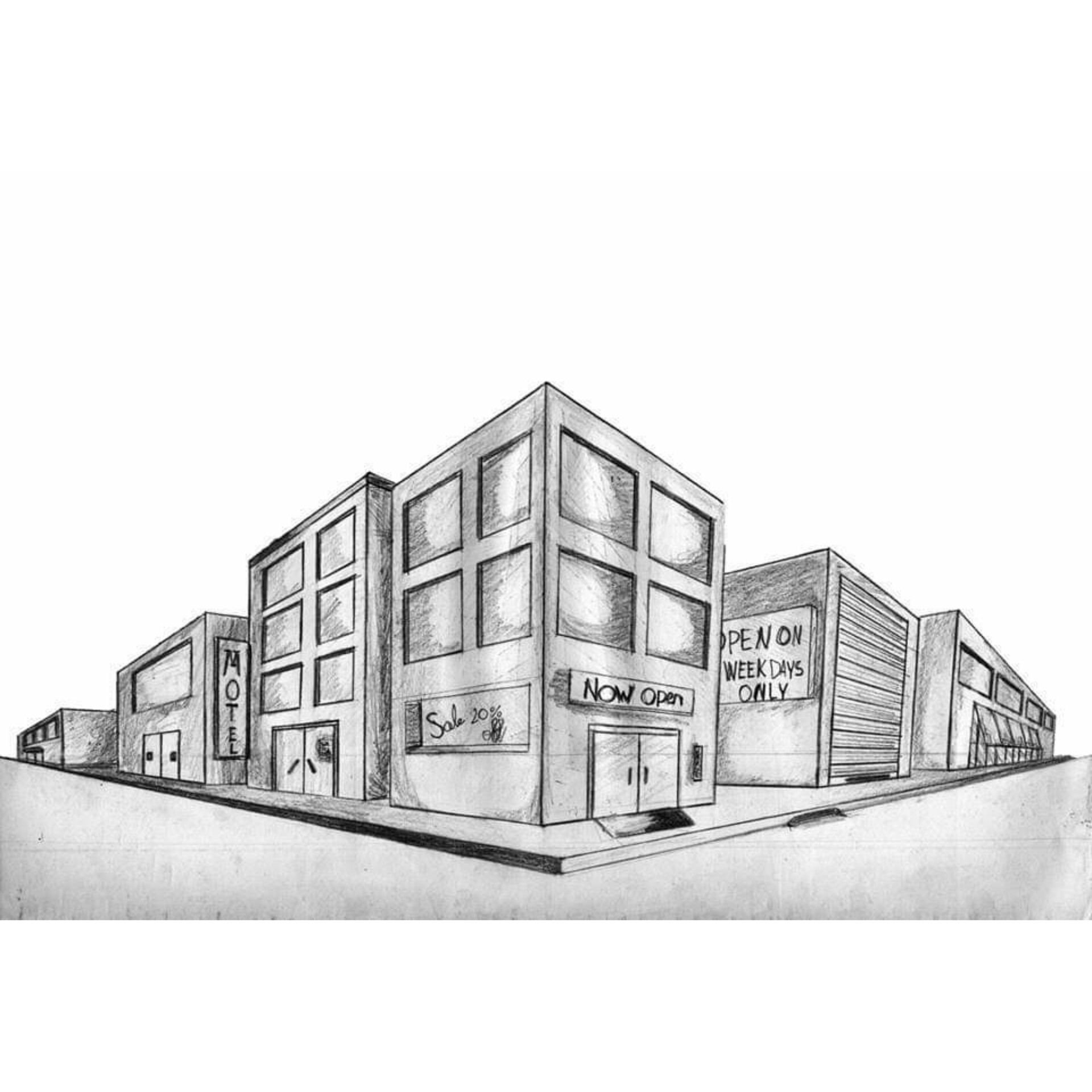 ArtStation - Perspective Sketches (Buildings & Anatomy)