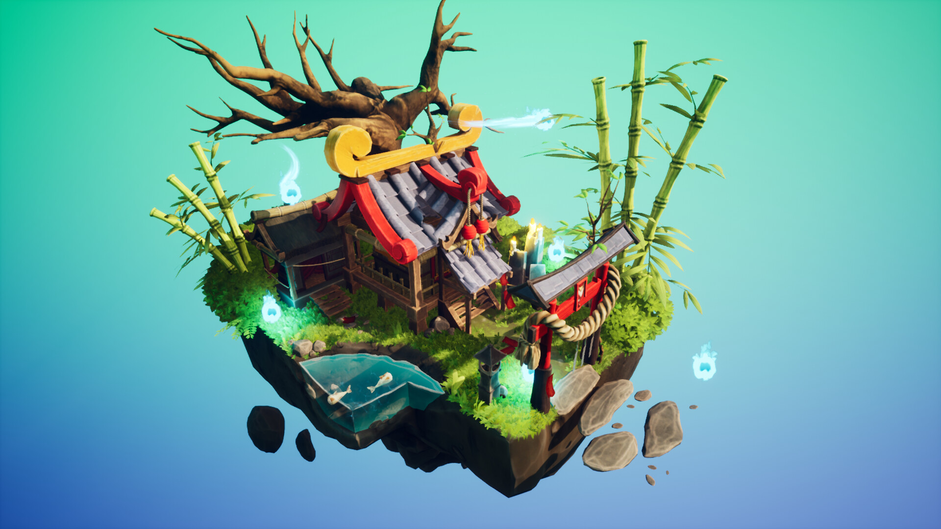 ArtStation - Diorama - Haunted Asian Shrine [UE4]