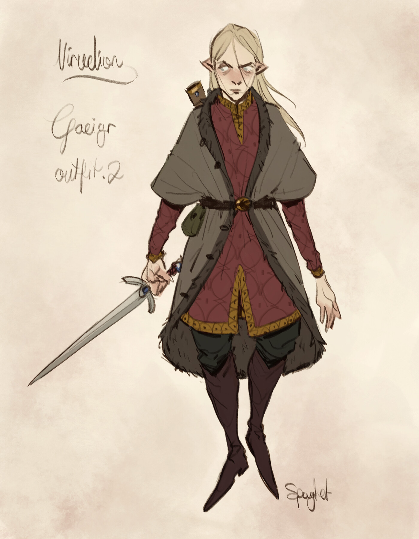 ArtStation - Elven Alchemist Character & Inventory Sheet