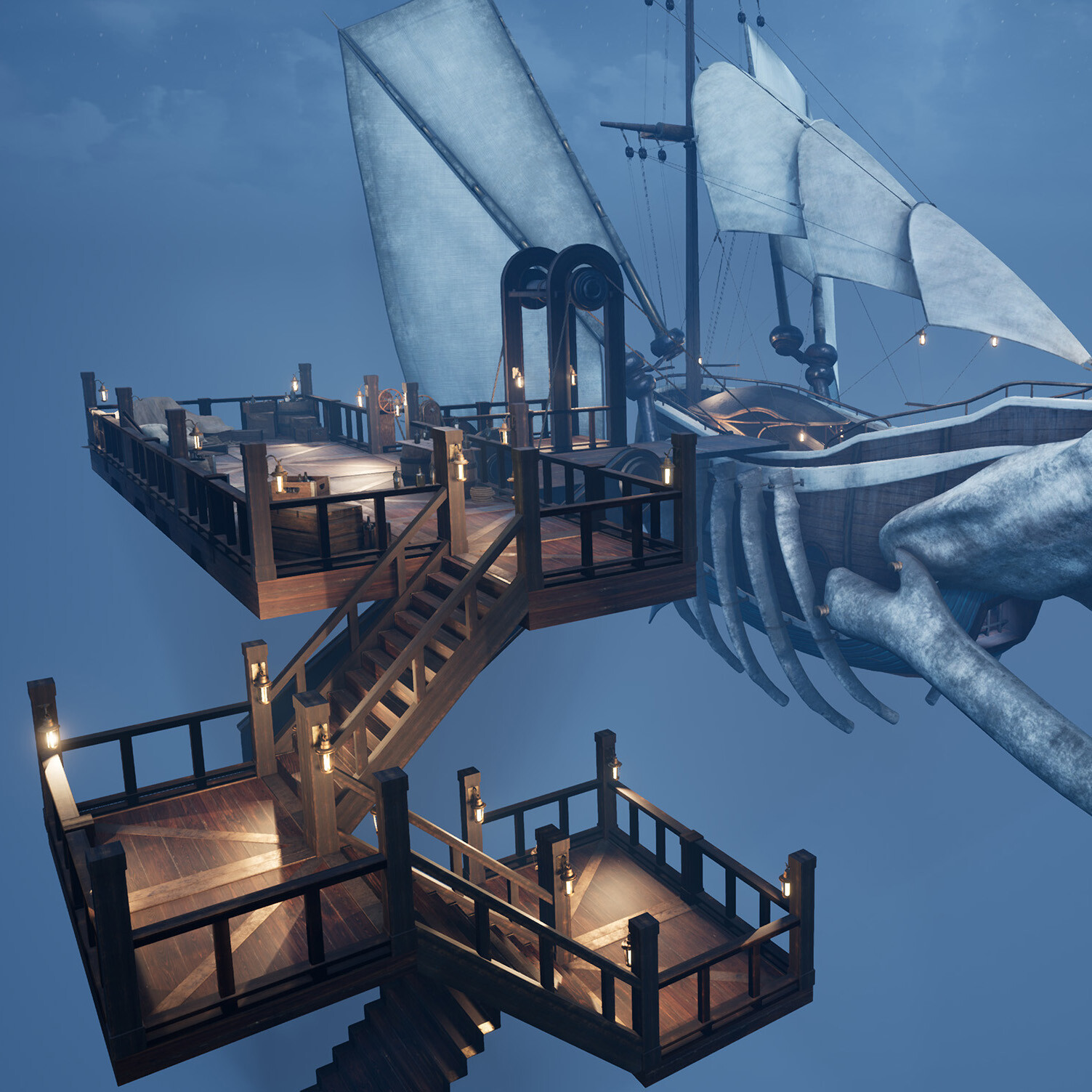 ArtStation - Sky Ship Dock