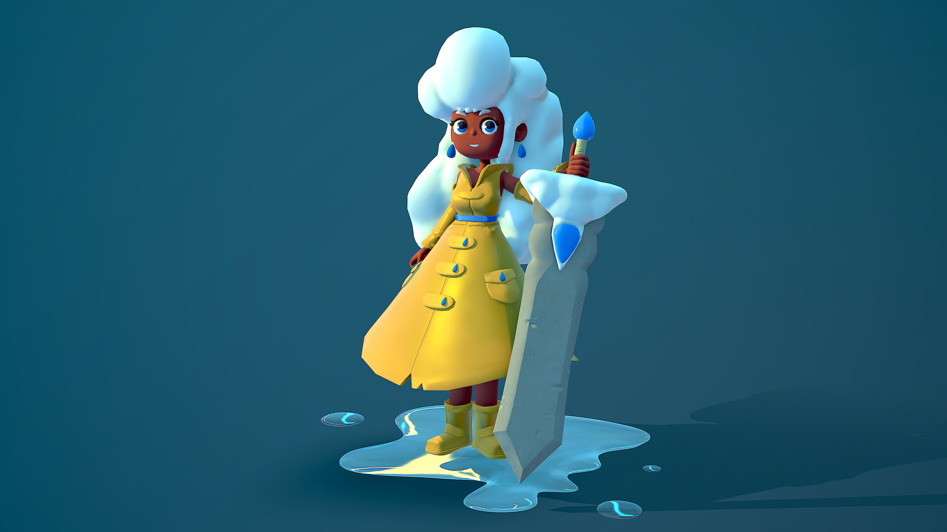 ArtStation - "Tyra" The Raindrop Knight