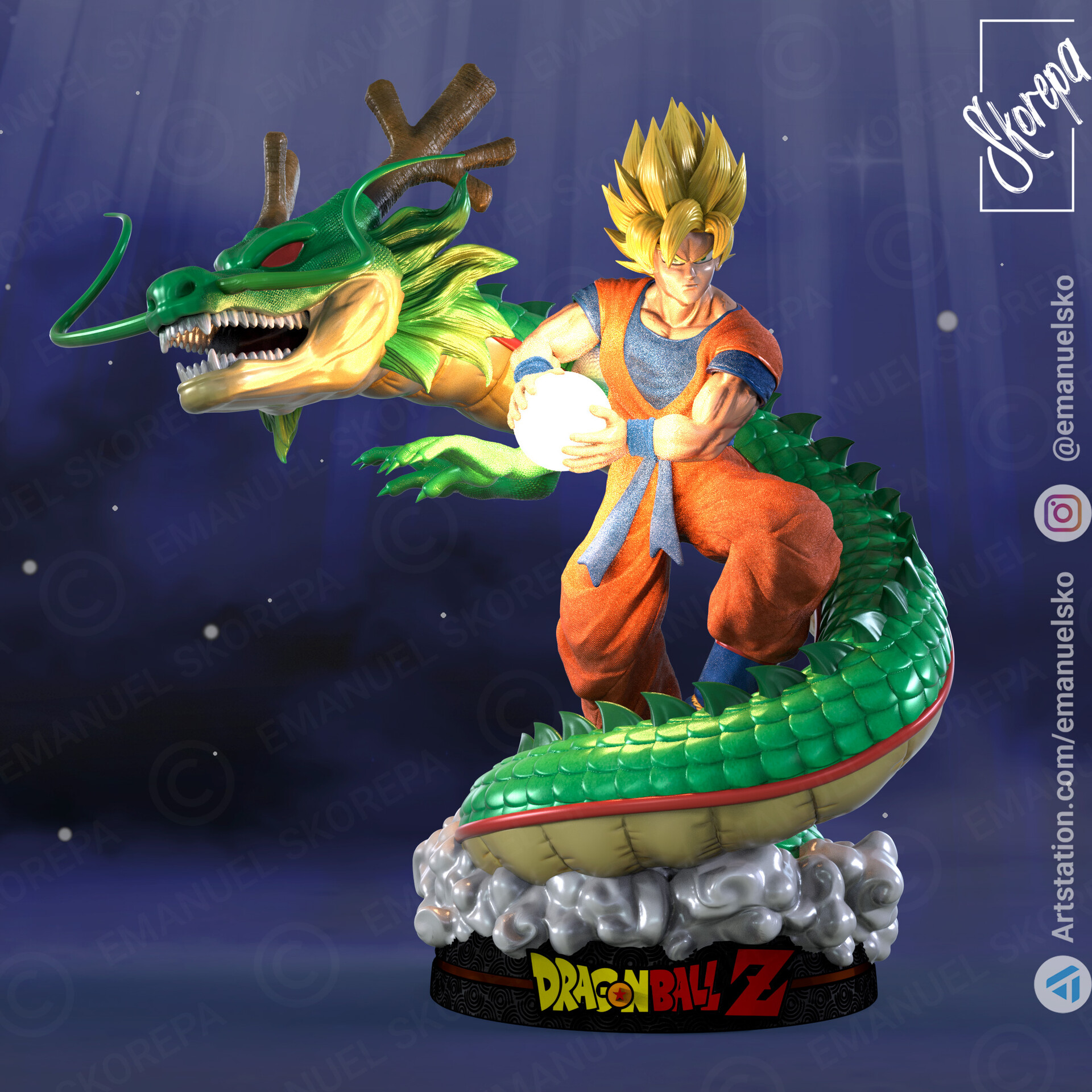 ArtStation - Goku (For 3D Print)