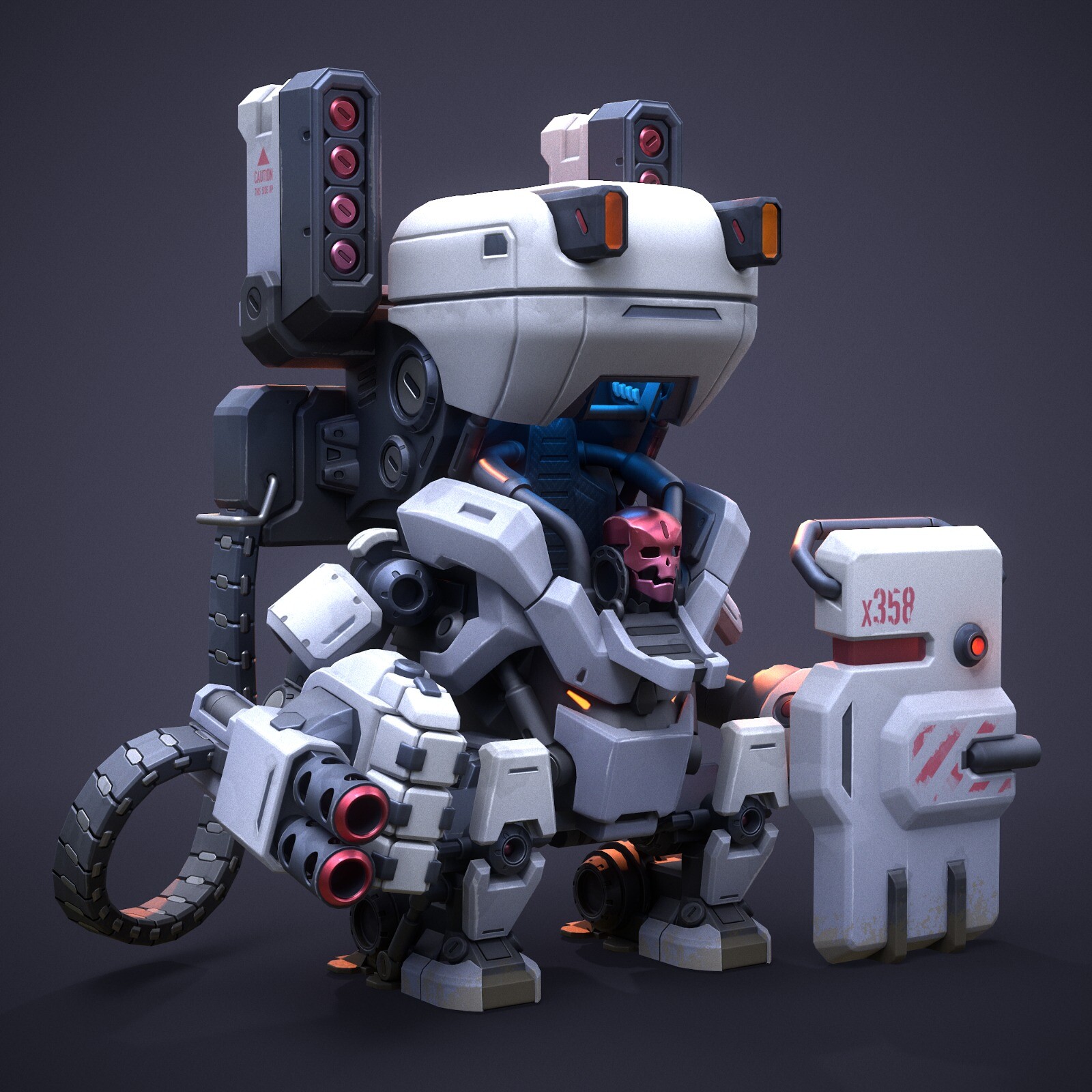 ArtStation - R3D - Skull Mech