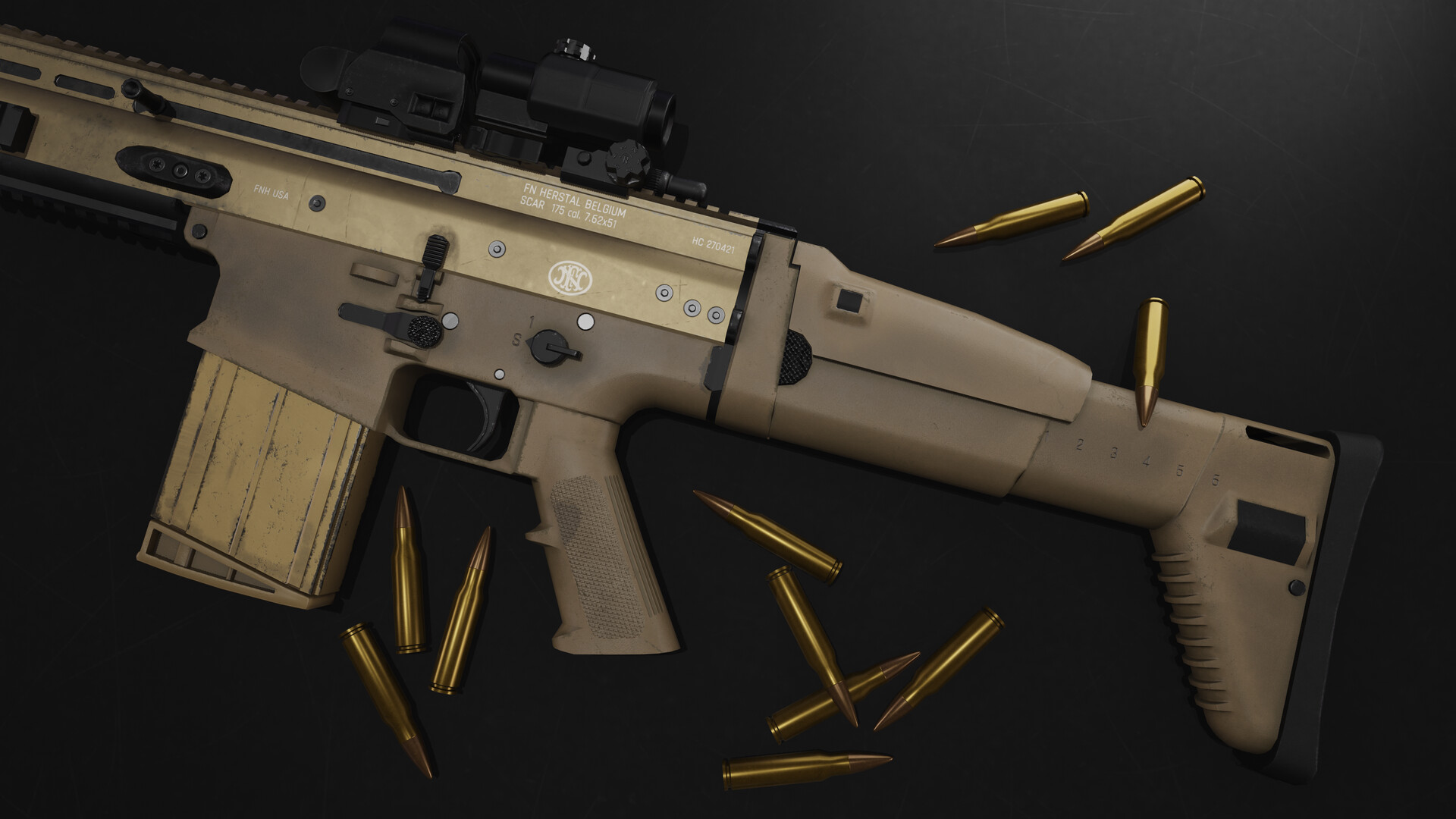 ArtStation - SCAR-H with attachments