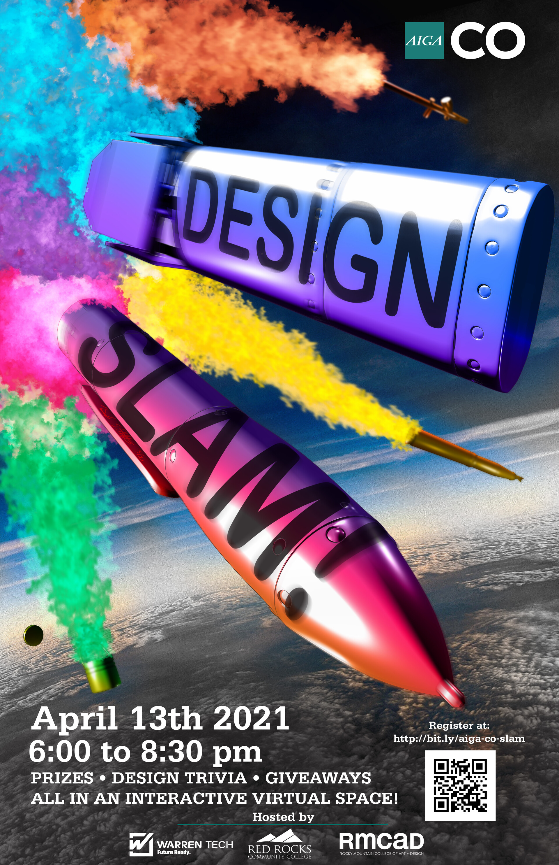 ArtStation - Design Slam 2021 Poster - AIGA, Colorado