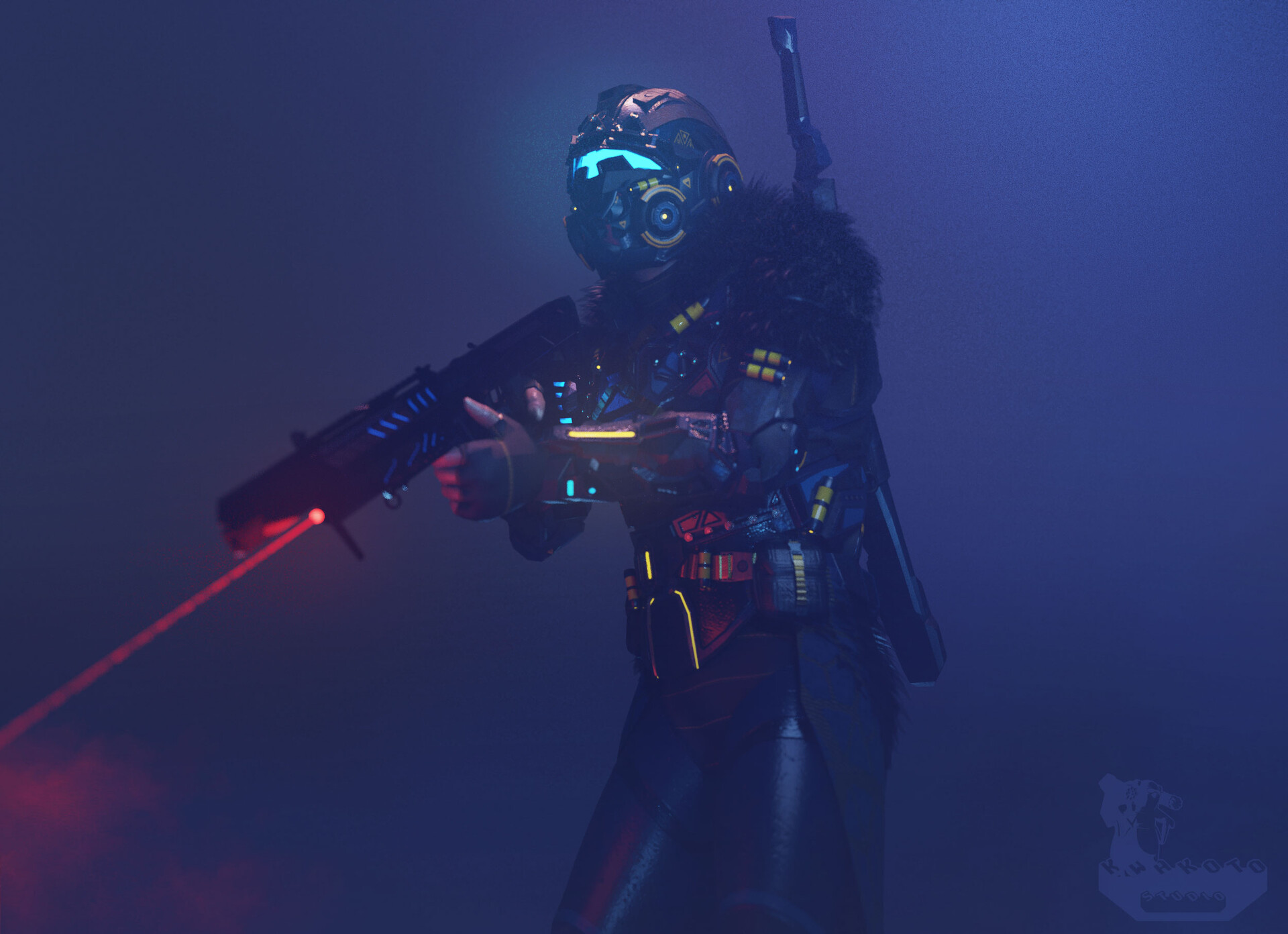 ArtStation - Ready For Game Space Intervention policeman.