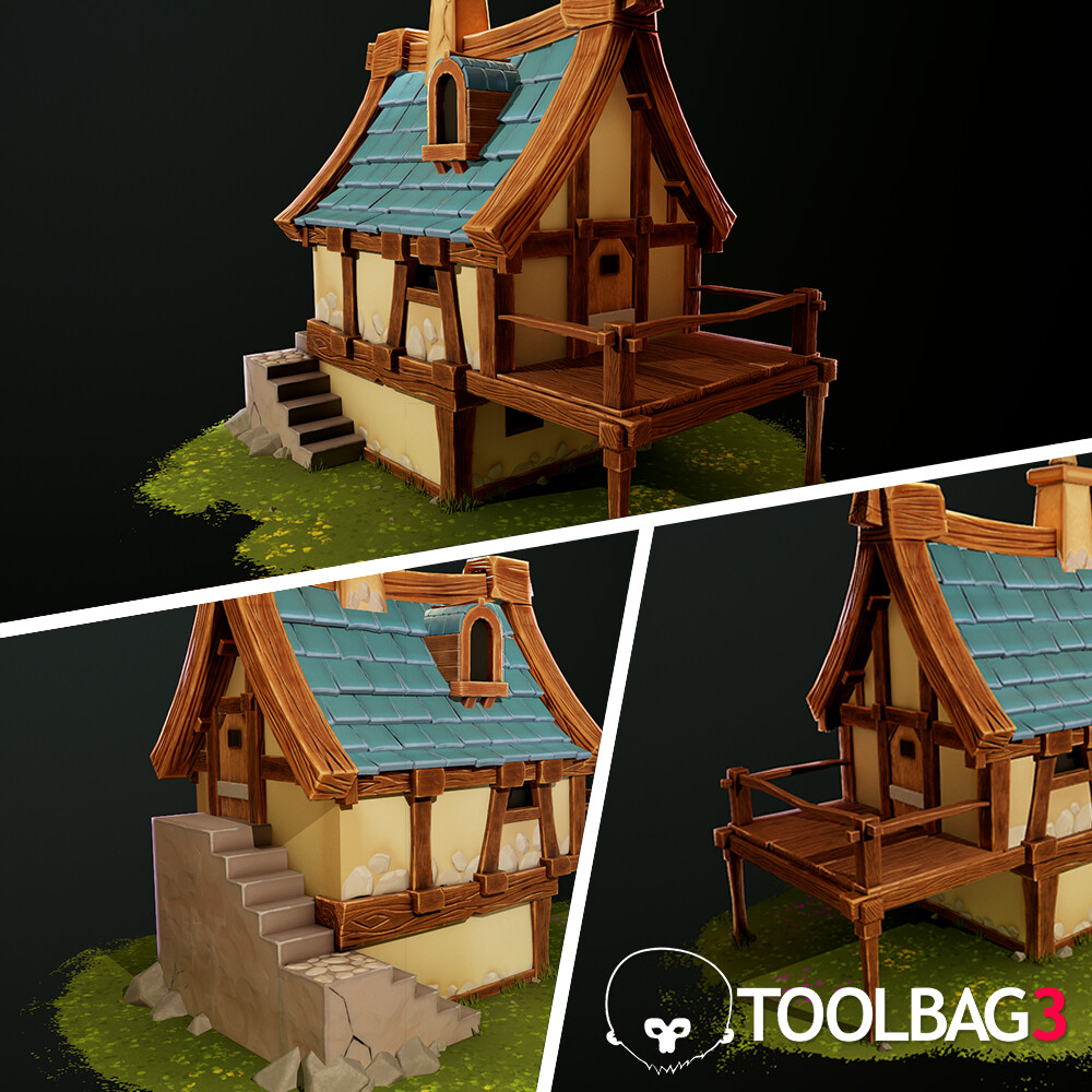 ArtStation - Little House Stylized - Based on Baptiste Boutié's concept