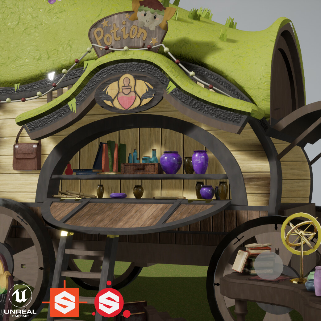 ArtStation - Elf Potion cart