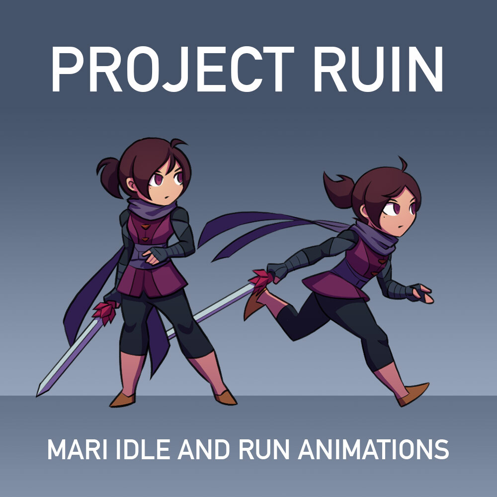 ArtStation - Mari Idle and Run Animations