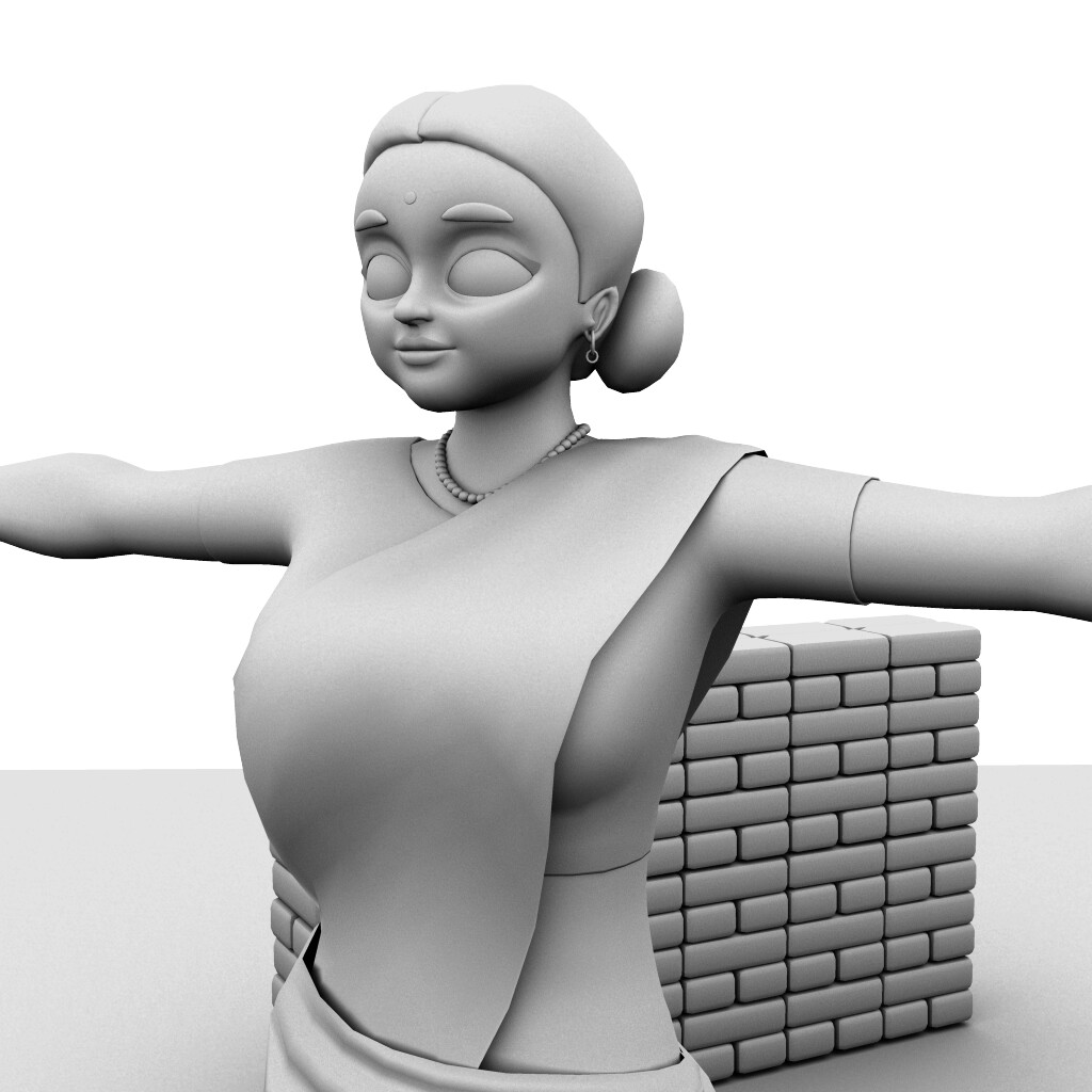 ArtStation - indian Lady Worker