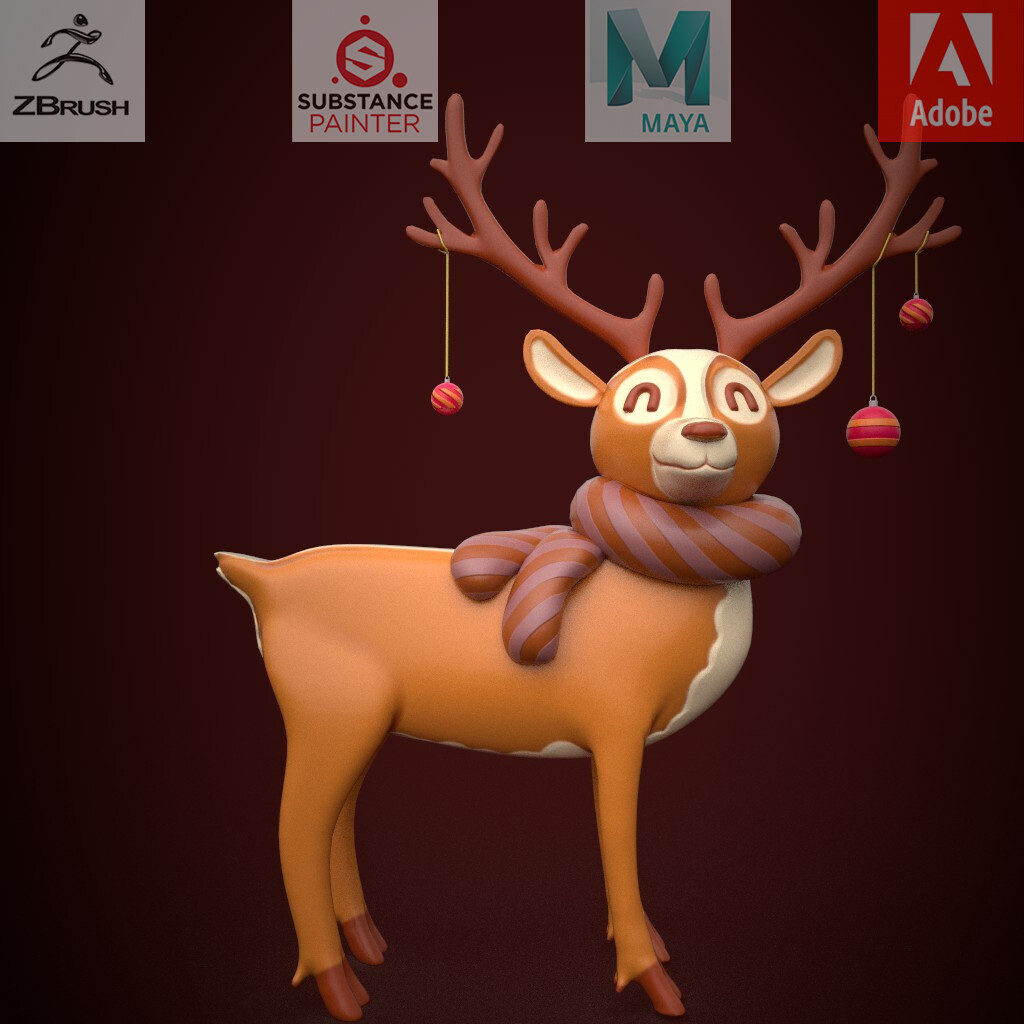 ArtStation - Toy Reindeer