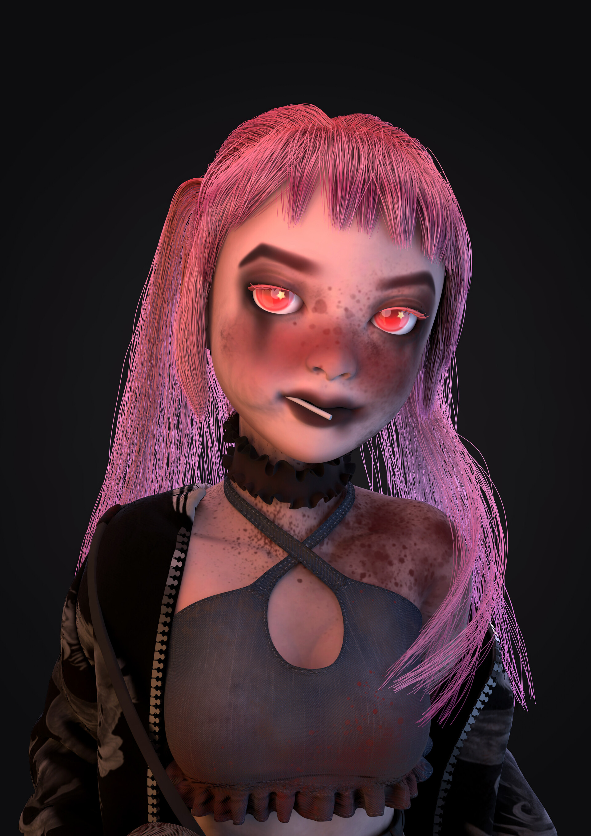 ArtStation - pink girl