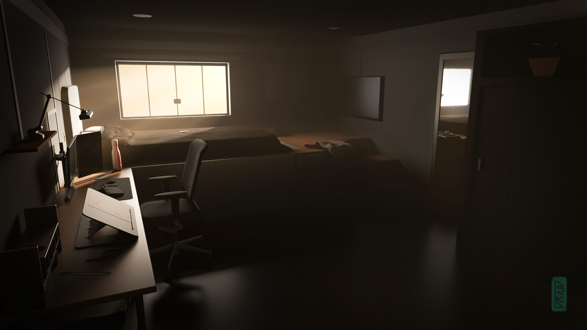 ArtStation - Projeto de um quarto.