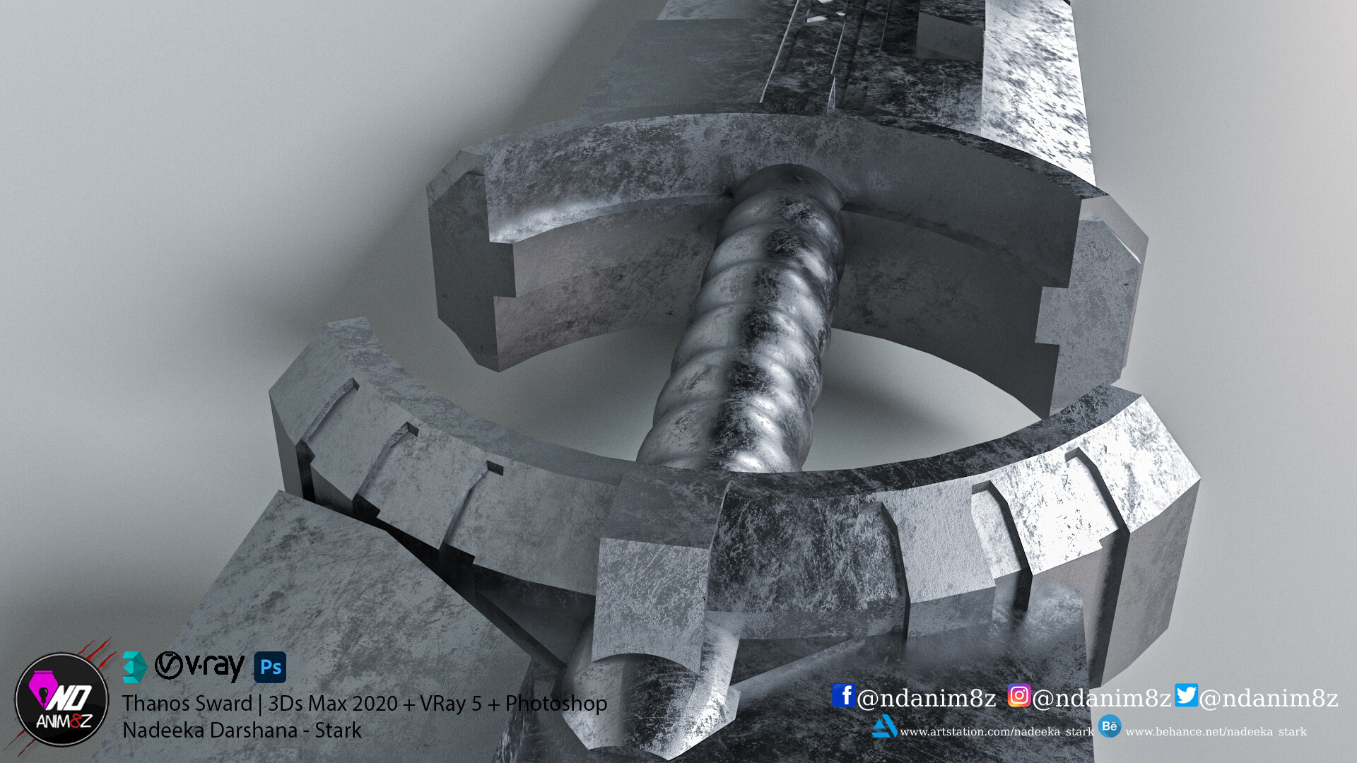 ArtStation - Thanos Sward - 3D - 3Ds Max 2020 + V-Ray 5 + Photoshop 2021