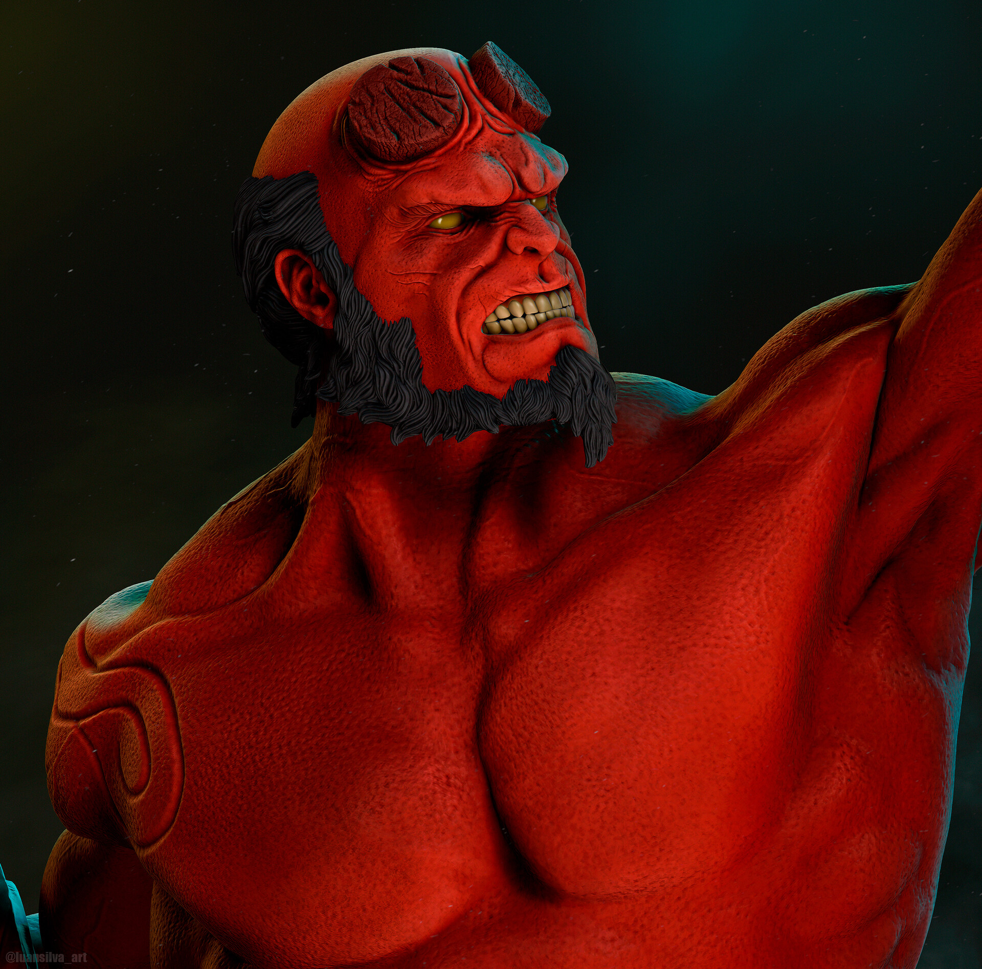 ArtStation - Hellboy Vs Sammael, Luan Silva