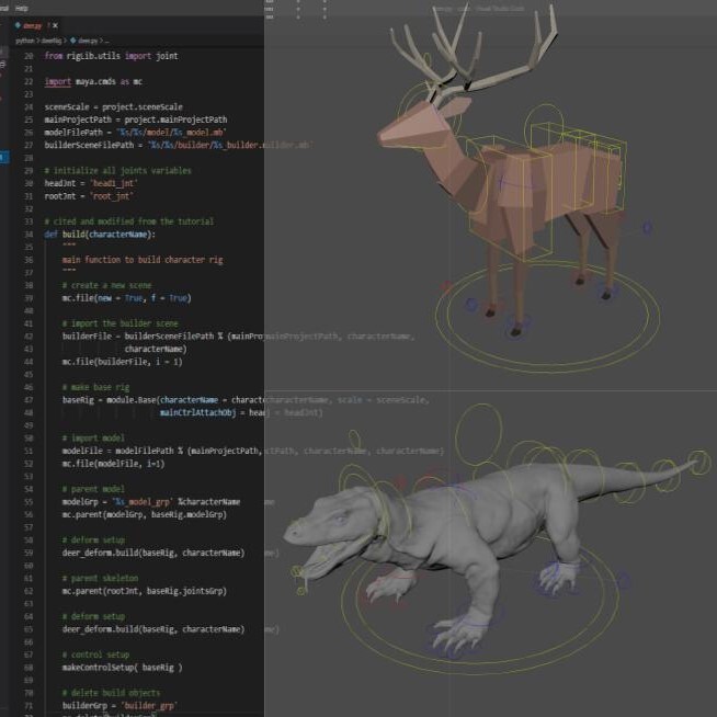 ArtStation - Procedural Quadrupeds Rigging