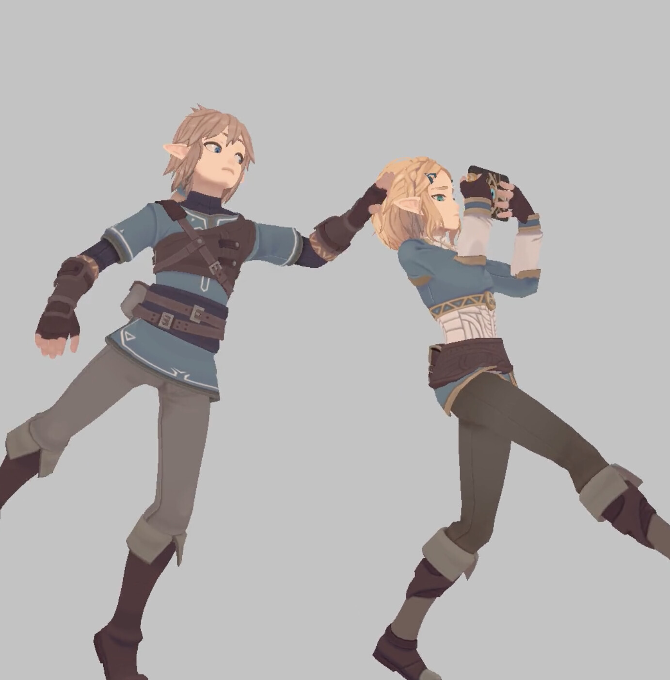 ArtStation - Character Interaction // Link and Zelda Rigs