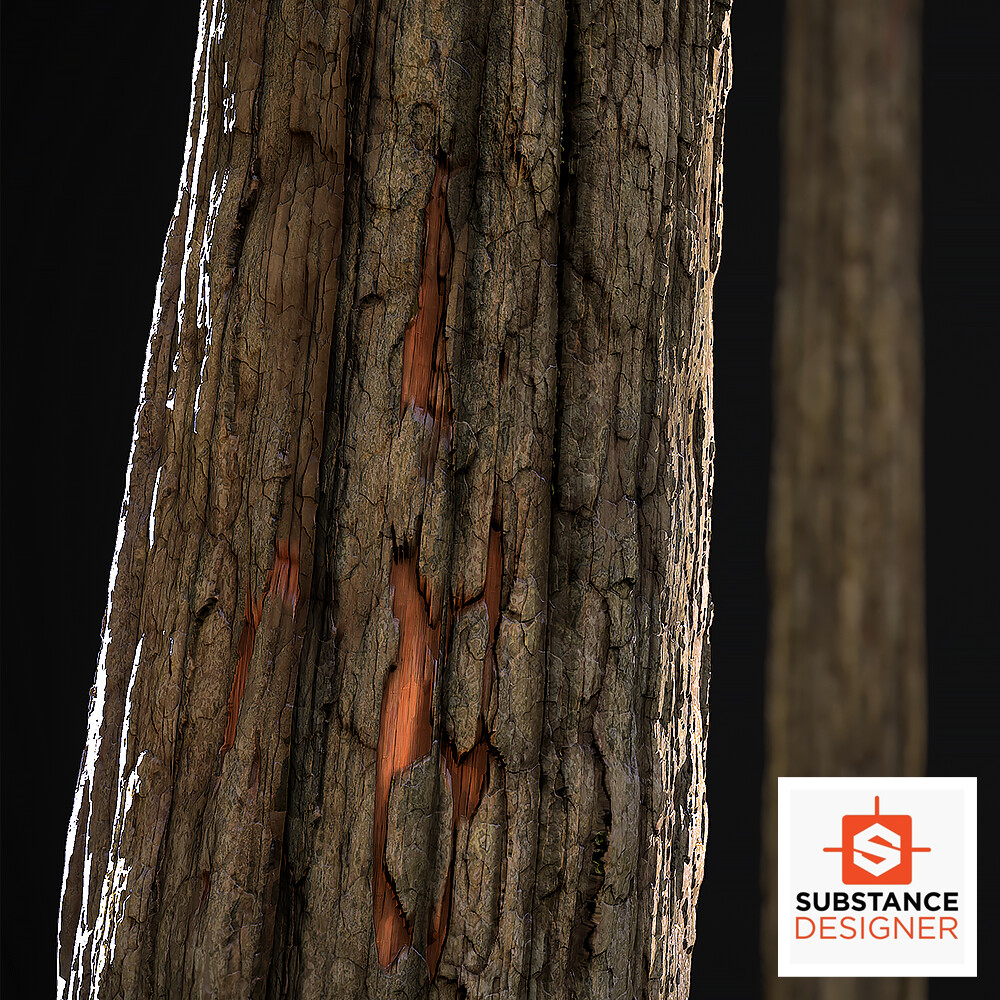 ArtStation - Tree Trunk Substance Material