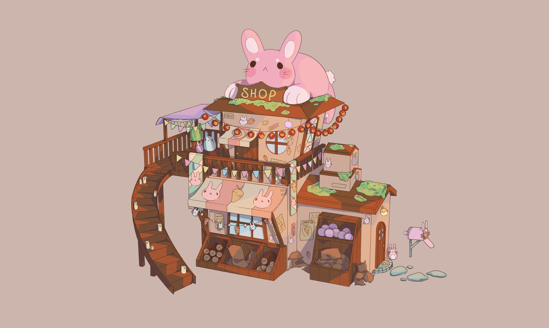 ArtStation - Bunny Shop - Outside