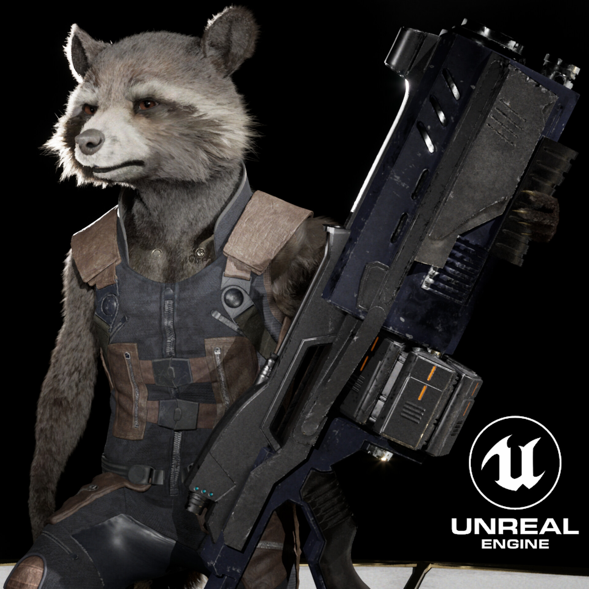 ArtStation - Rocket Raccoon in Unreal Engine