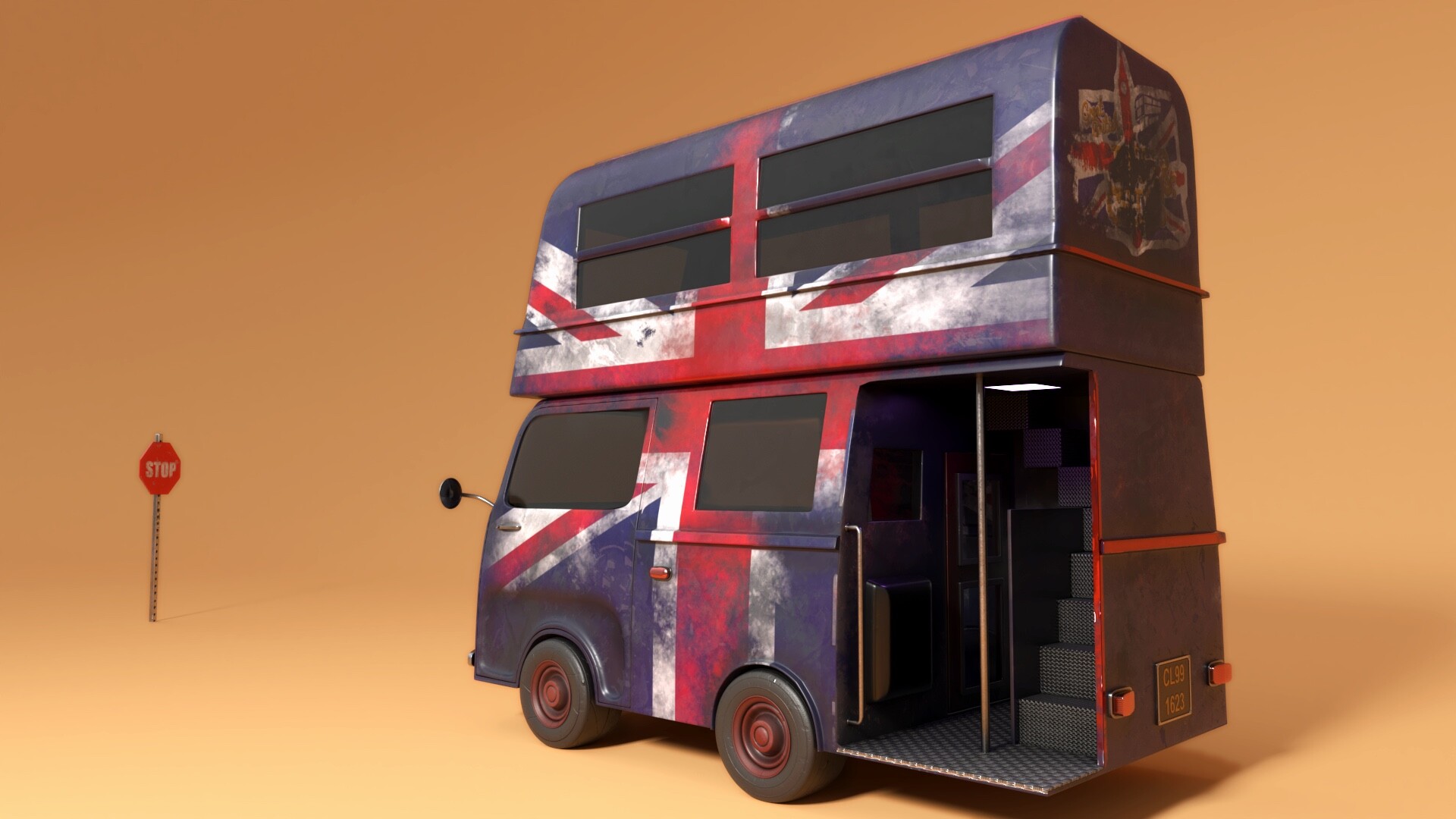ArtStation - Double Decker Bus