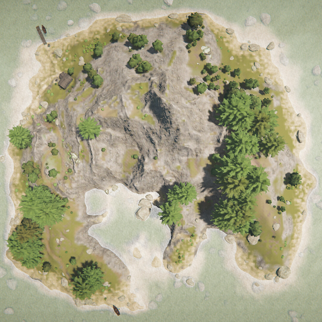 ArtStation - Procedural landscape - Island (Level design)