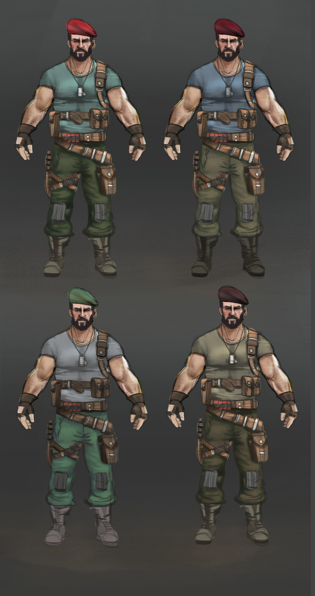 ArtStation - Commando character design for shooting game