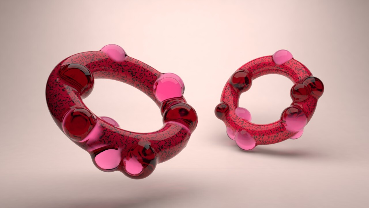 ArtStation - Glass colored 3D rings