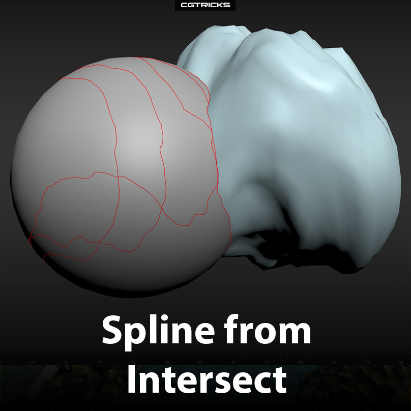 ArtStation - How to to create spline from the intersection between 2 ...