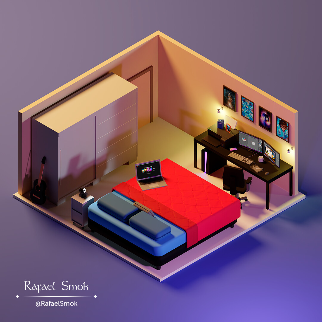 ArtStation - My isometric room