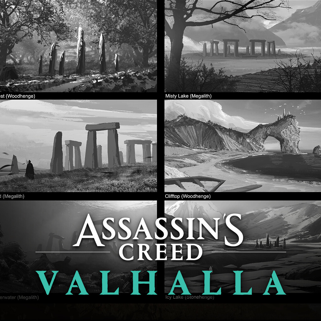 ArtStation - Assassin's Creed Valhalla: Black and white sketches