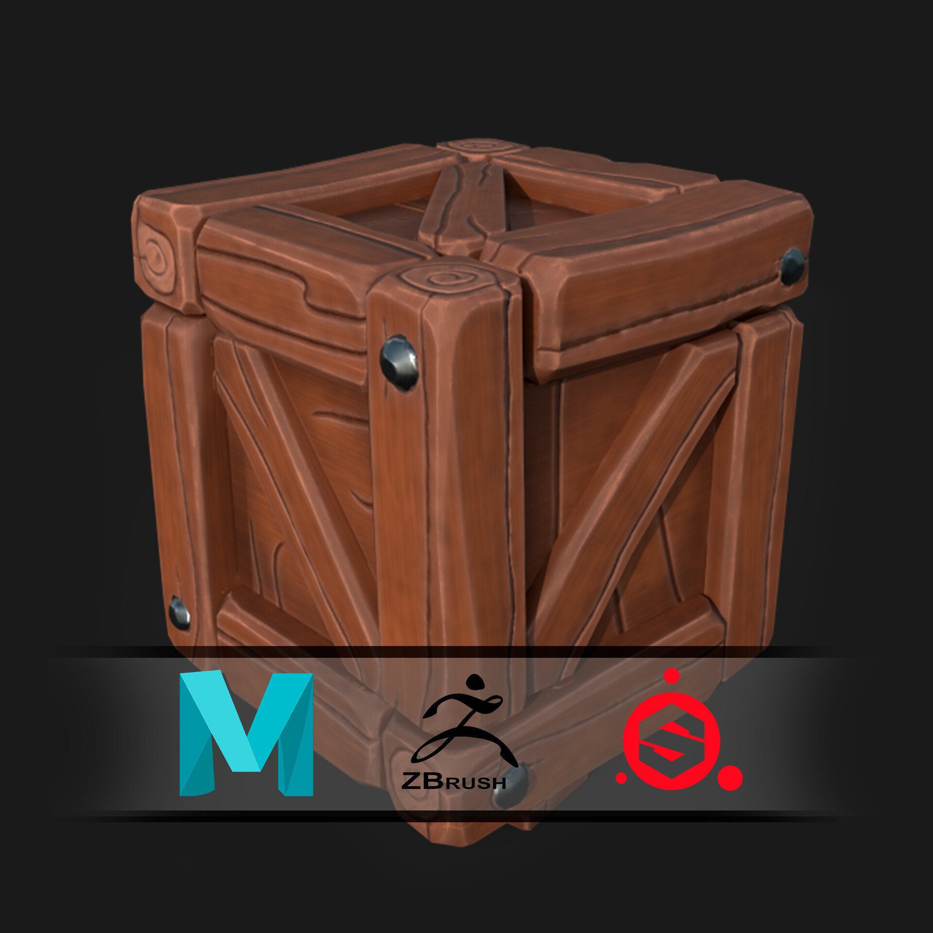 ArtStation - STYLIZED BOX - ZBRUSH & SUBSTANCE PAINTER