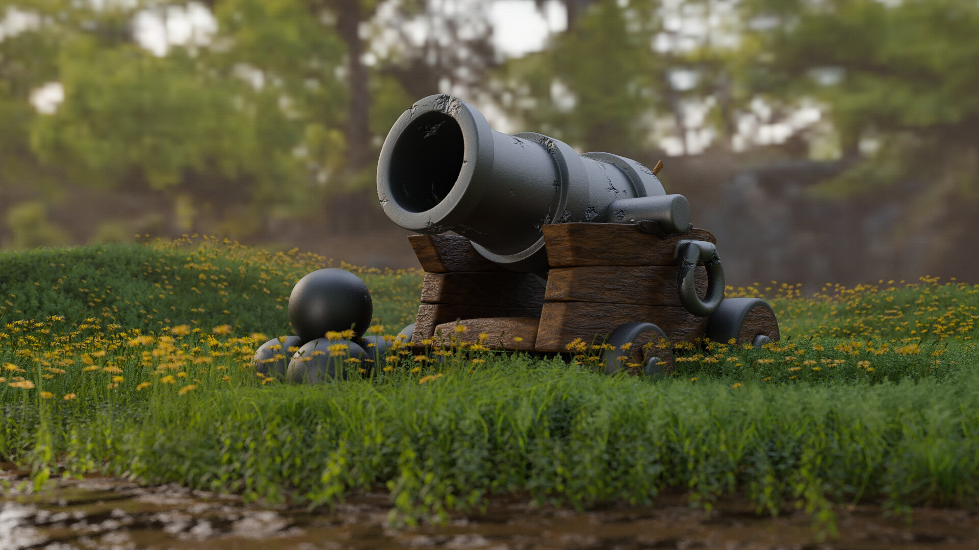 ArtStation - Cannon 3D Movie/Game Asset
